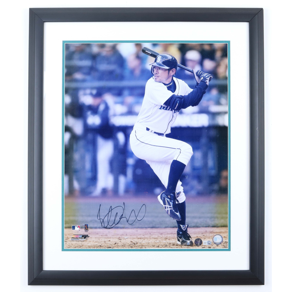 Ichiro Suzuki Signed Mariners Custom Framed Photo (Ichiro & MLB ...