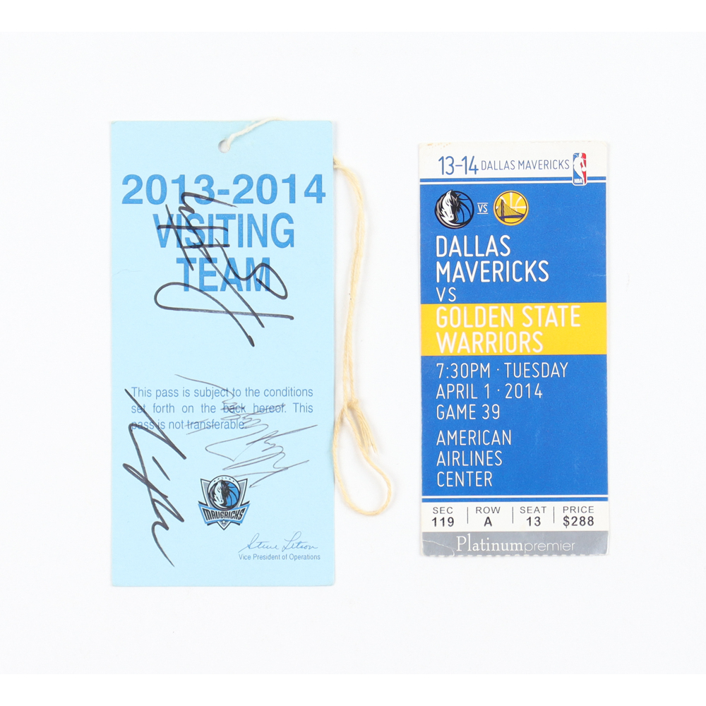 2013-2014 Visiting Team Pass With Ticket Signed By (5) With Stephen ...