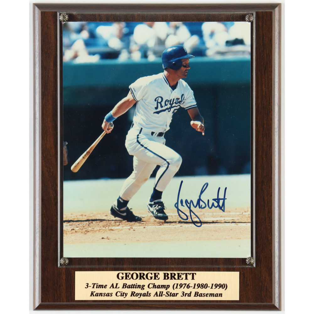 George Brett Signed 10x13 Photo Plaque (Stacks of Plaques) | Pristine ...