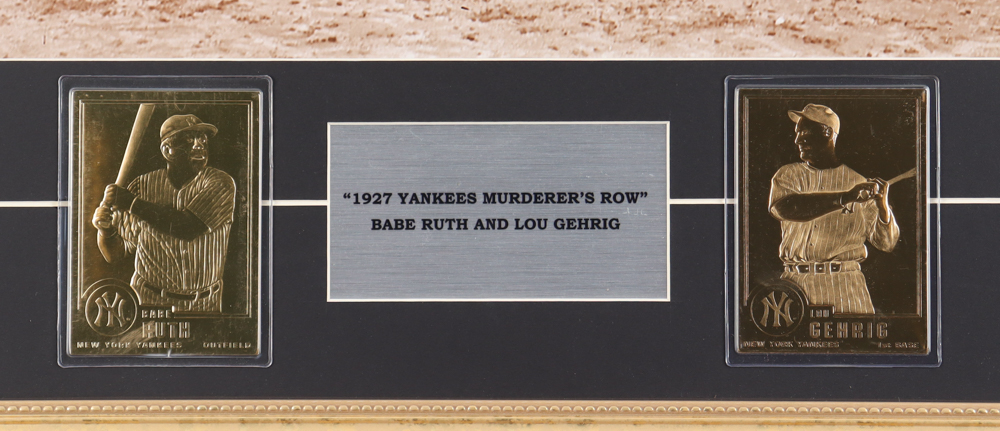 Babe Ruth & Lou Gehrig "The Murderer's Row" Yankees Custom Framed ...