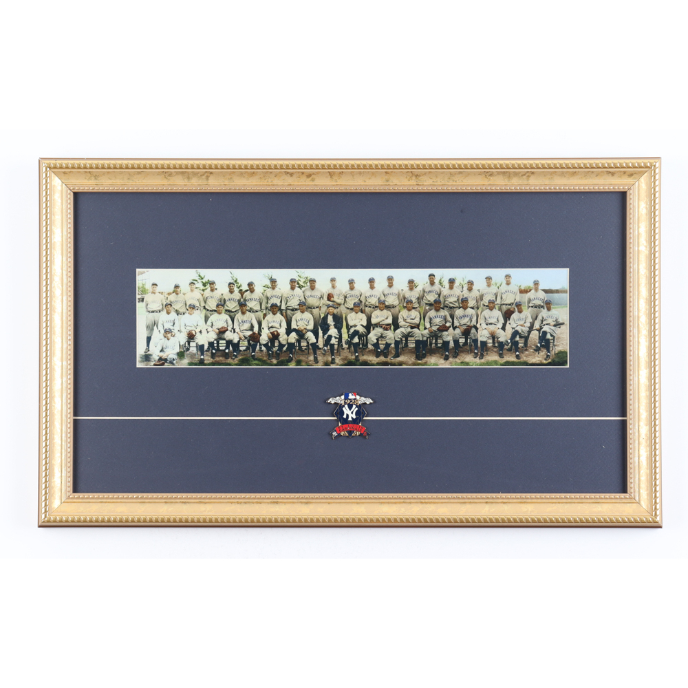 1928 Yankees Custom Framed Photo Display With Official 1928 Yankees ...