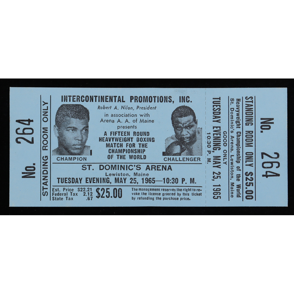 1965 Muhammad Ali Vs Sonny Liston Phantom Punch Boxing Match Blue Full ...