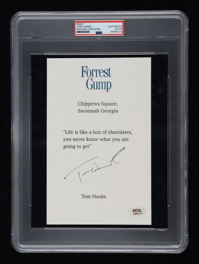 Tom Hanks Signed "Forrest Gump" Paper Sheet (PSA) | Pristine Auction