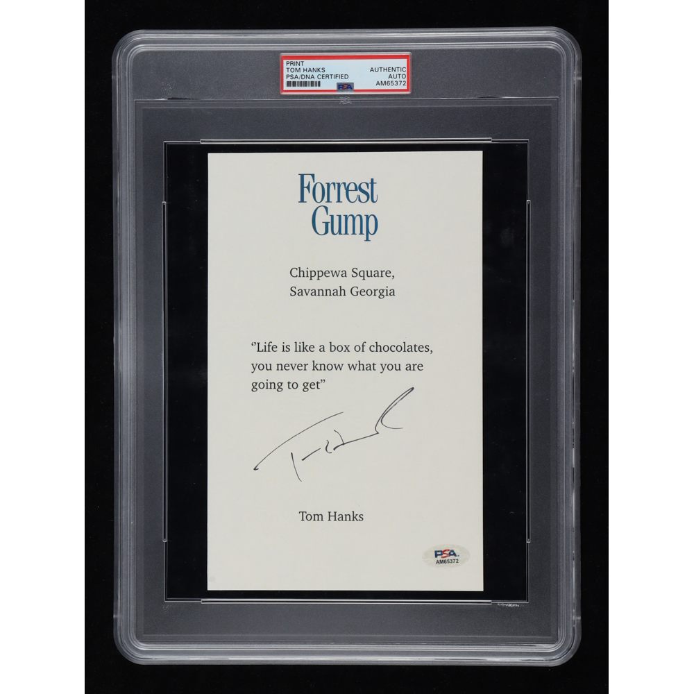 Tom Hanks Signed "Forrest Gump" Paper Sheet (PSA) | Pristine Auction