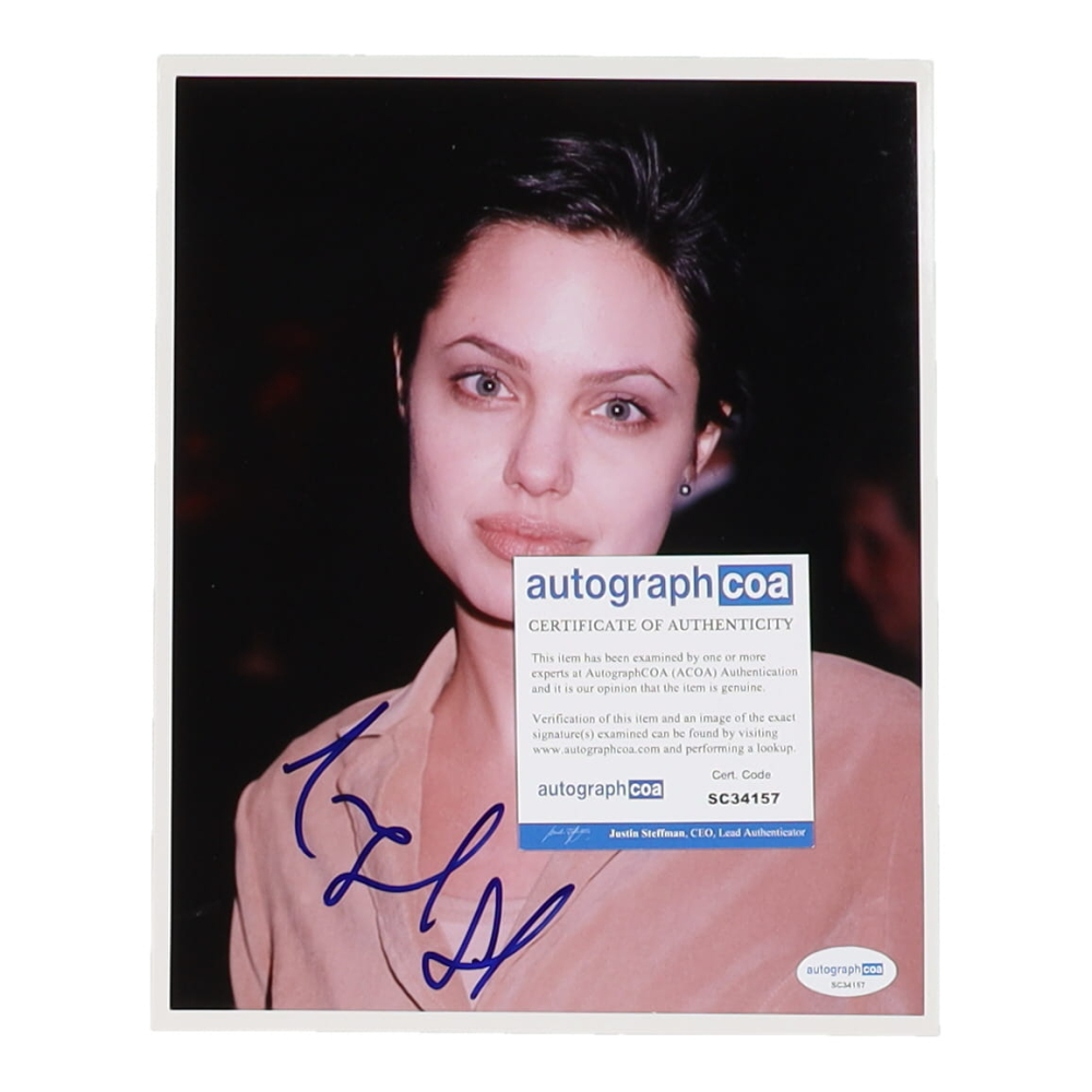 Angelina Jolie Signed 8x10 Photo (ACOA) | Pristine Auction