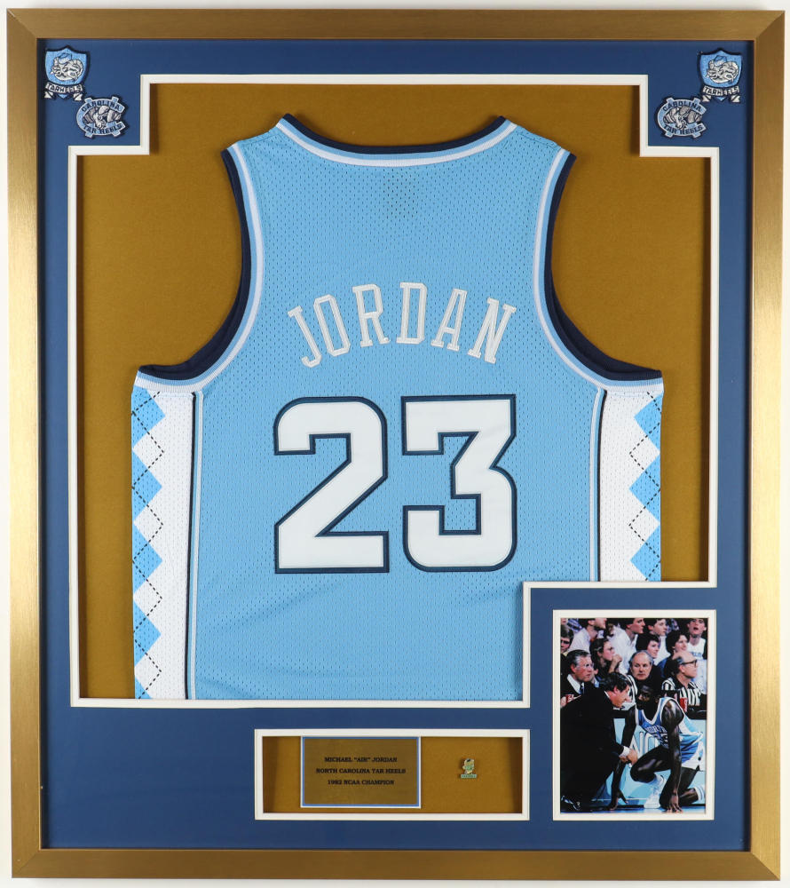 Michael Jordan North Carolina Tar Heels Custom Framed Jersey Display With Team Pin | Pristine ...
