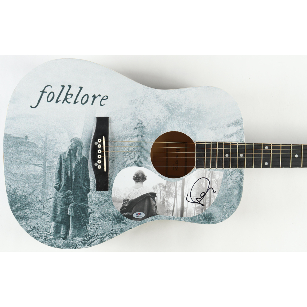 Taylor Swift Signed "Folklore" Custom Acoustic Guitar (PSA) | Pristine ...
