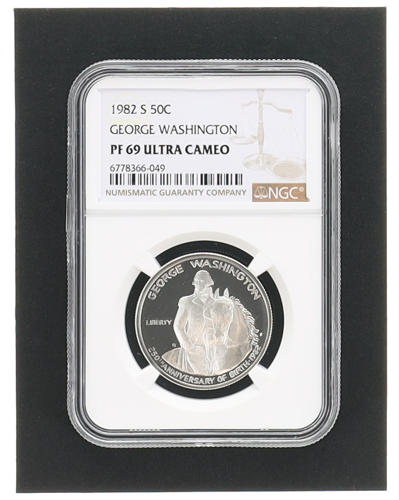 1982-S George Washington Silver Half Dollar - 250th Anniversary of ...