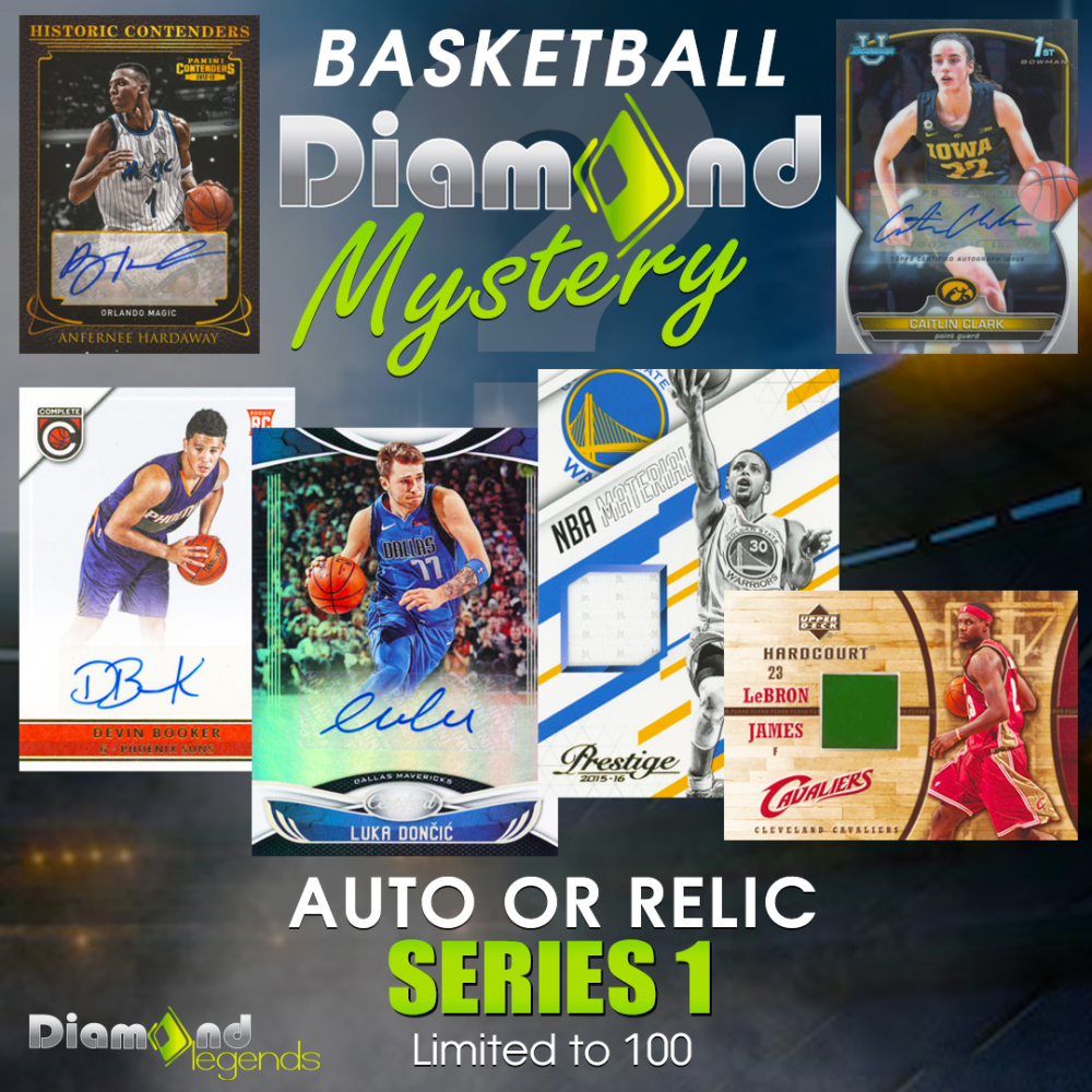 Diamond Mystery presents Basketball Auto or Relic Series 1 Mystery Box ...