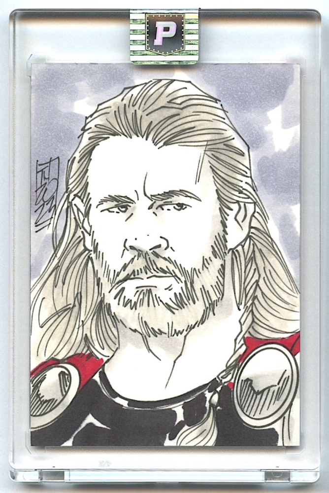 Thor | Marvel Comics | Original Art Sketch Card by Tom Hodges (1/1 ...