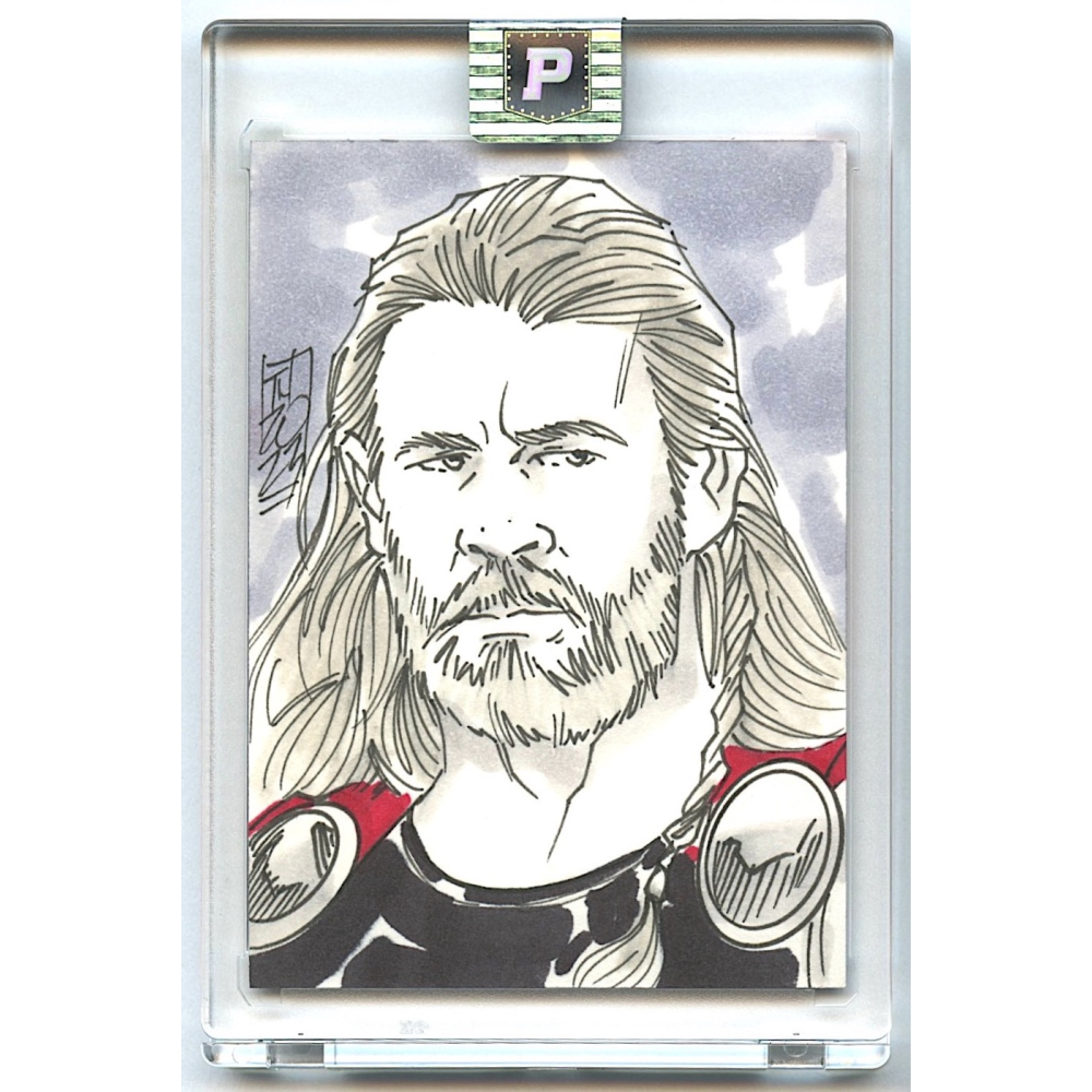 Thor | Marvel Comics | Original Art Sketch Card by Tom Hodges (1/1 ...
