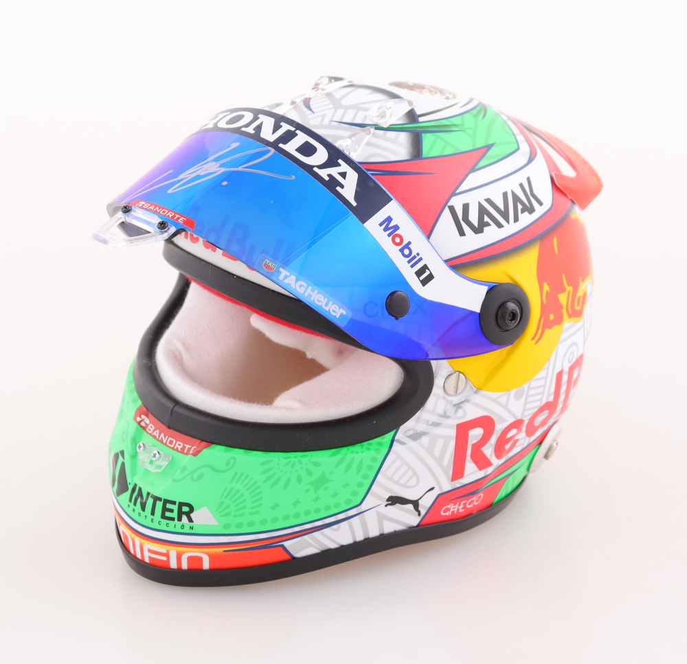 Sergio Perez Signed Oracle Red Bull Mini Racing Helmet (Beckett ...