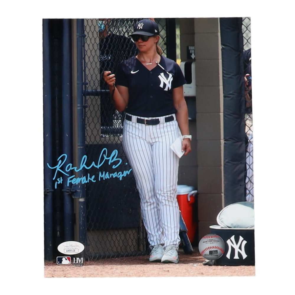 Rachel Balkovec Signed Yankees 8x10 Photo Inscribed "1st Female Manager ...
