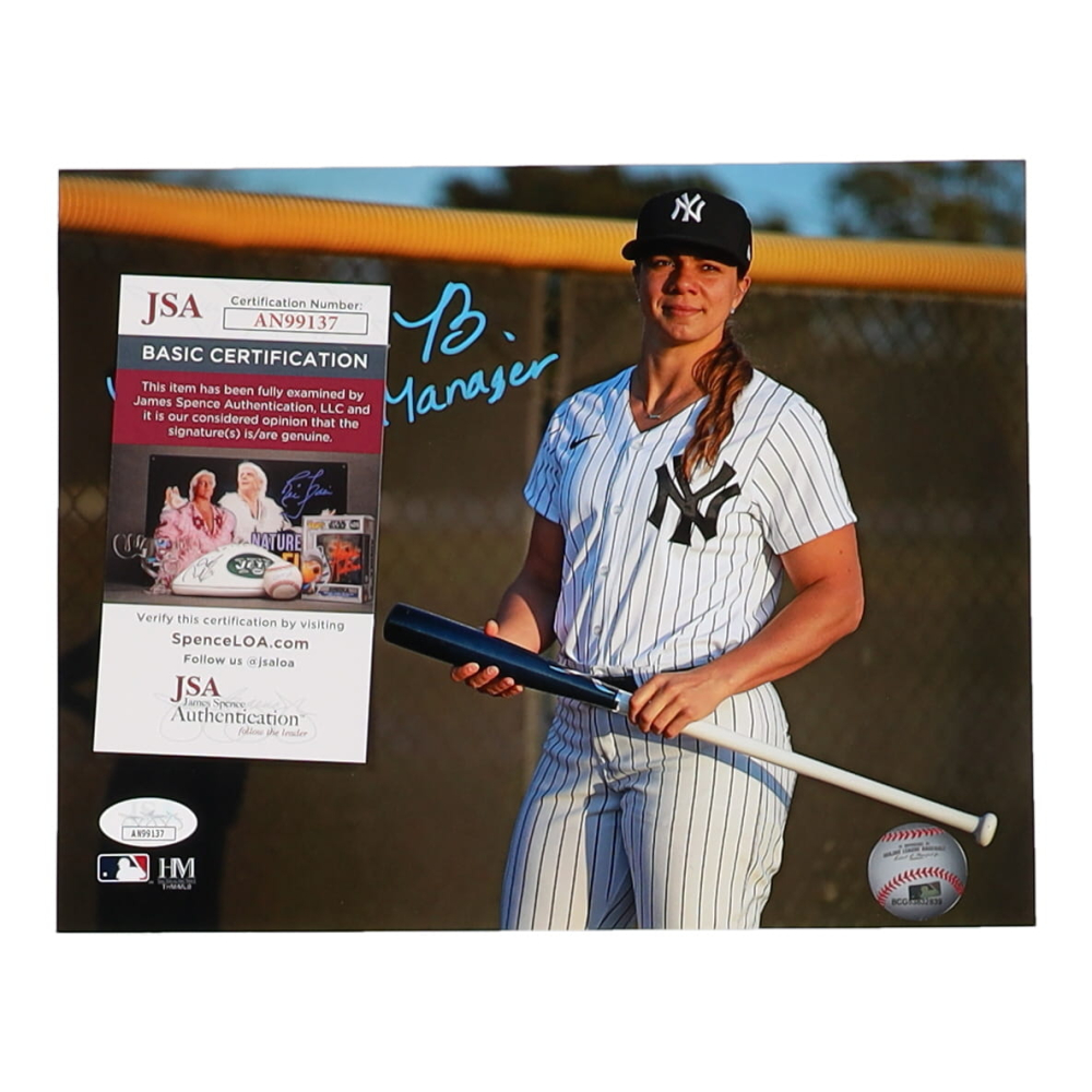 Rachel Balkovec Signed Yankees 8x10 Photo Inscribed "1st Female Manager ...