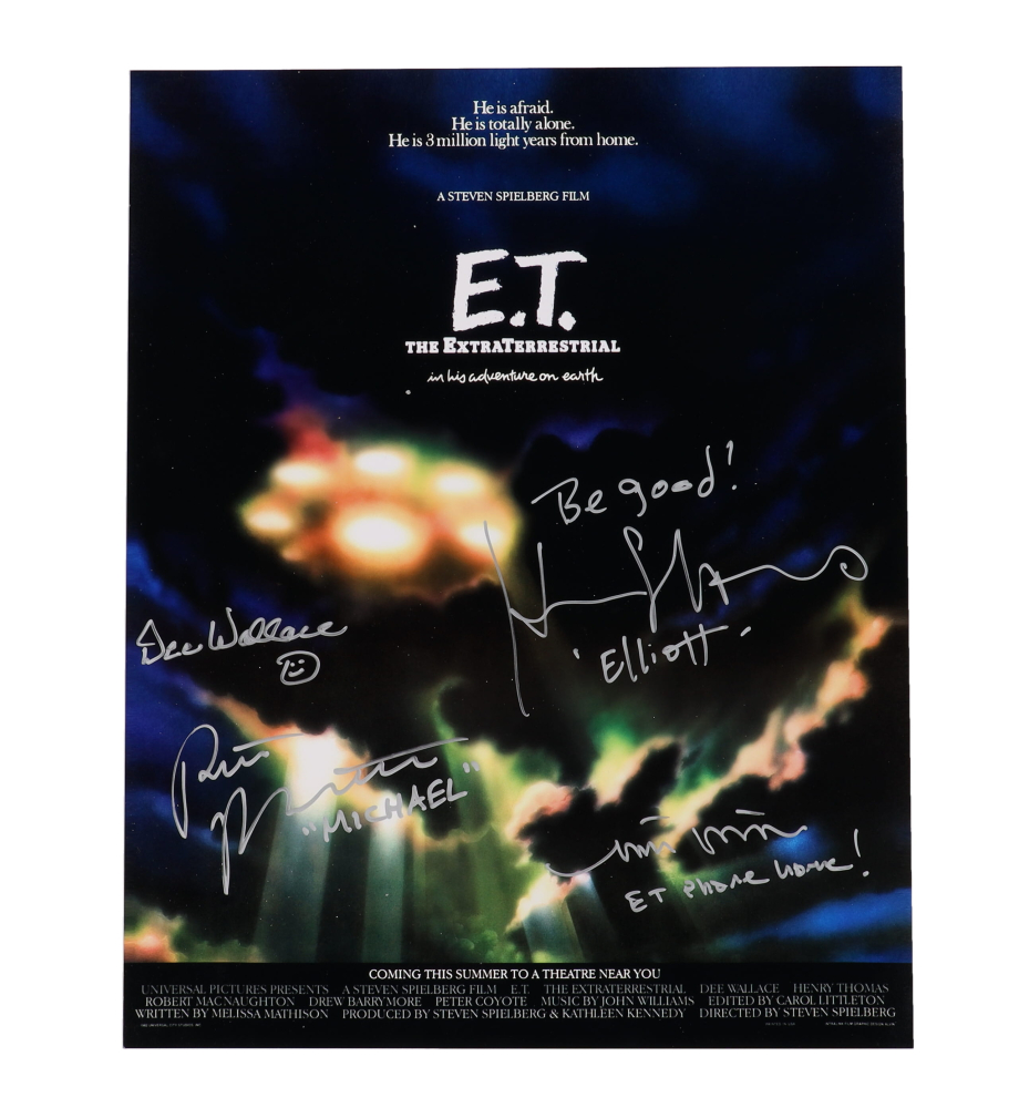 "E.T. the Extra-Terrestrial" 16x20 Photo Signed By (4) With Dee Wallace ...