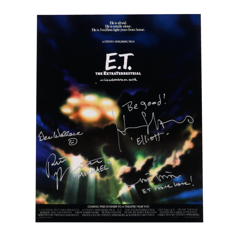 "E.T. the Extra-Terrestrial" 16x20 Photo Signed By (4) With Dee Wallace ...