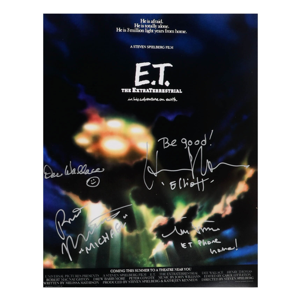 "E.T. the Extra-Terrestrial" 16x20 Photo Signed By (4) With Dee Wallace ...