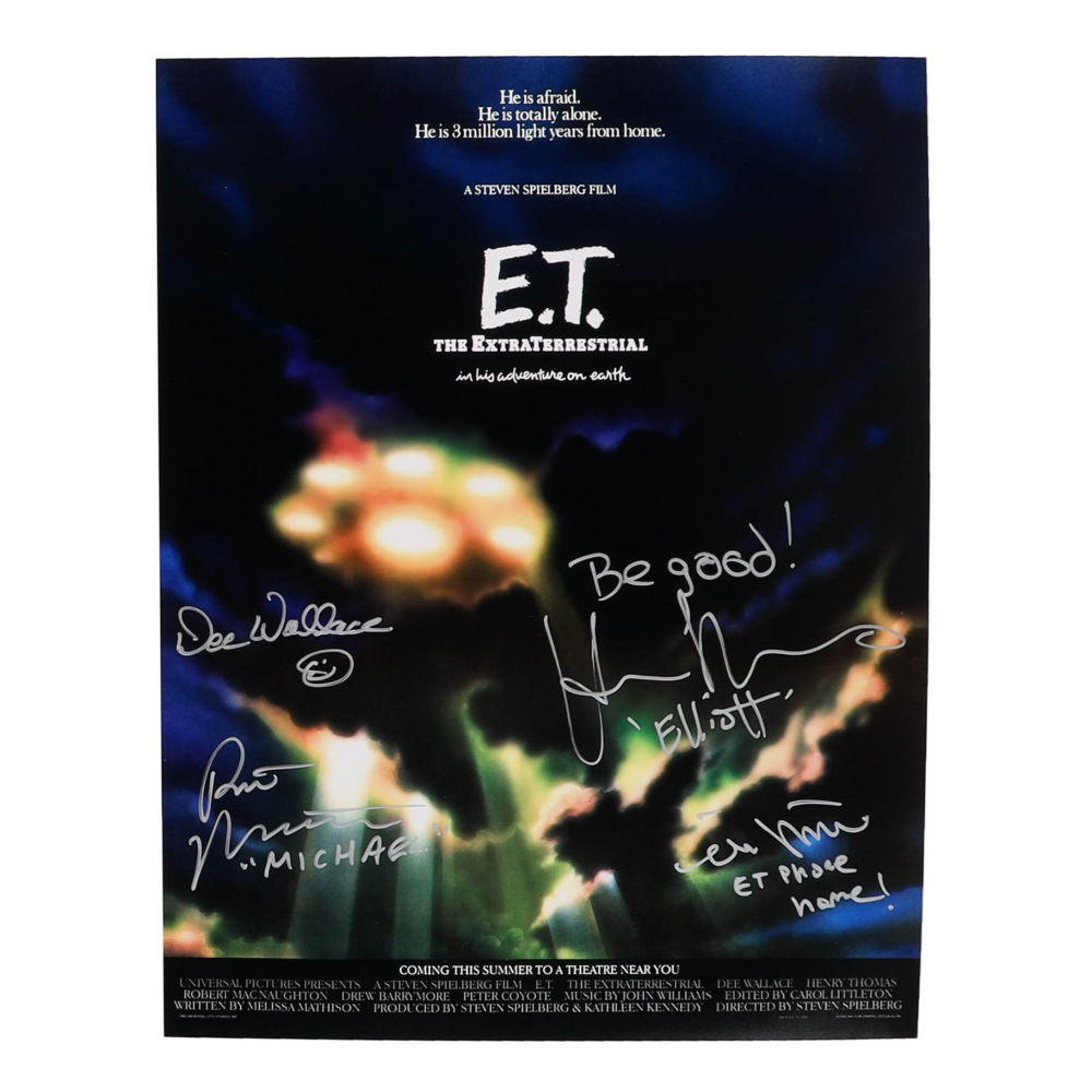 "E.T. the Extra-Terrestrial" 16x20 Photo Signed By (4) With Dee Wallace ...