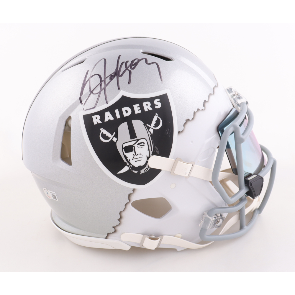 Bo Jackson Signed Raiders Full-Size Authentic Speed Helmet With Custom Visor (Beckett & Jackson ...
