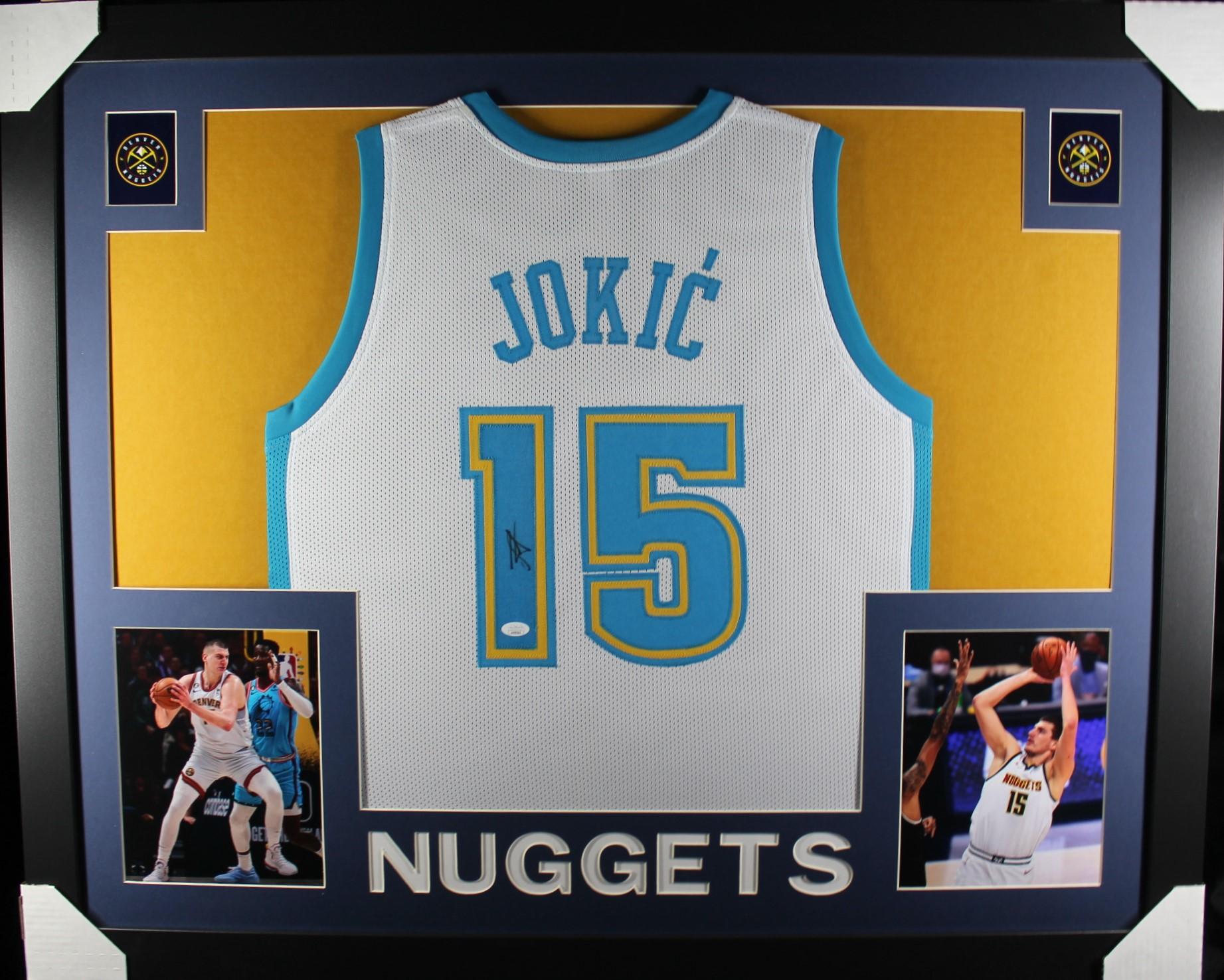 Nikola Jokic Signed Custom Framed Jersey Display (JSA) | Pristine Auction