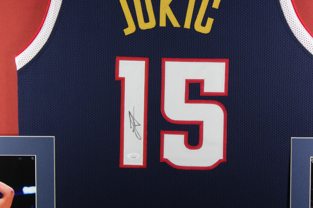 Nikola Jokic Signed Custom Framed Jersey Display (JSA) | Pristine Auction