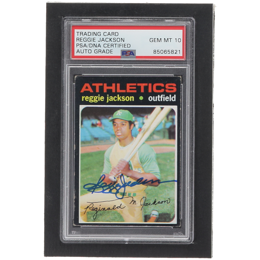 Reggie Jackson Signed 1971 Topps #20 (PSA | Autograph Graded PSA 10 ...