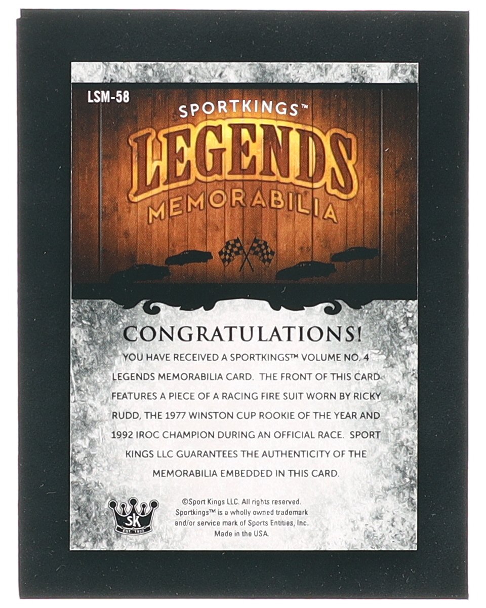 Ricky Rudd 2023 Sportkings Vol. 4 Legends Memorabilia #LSM58 | Pristine ...