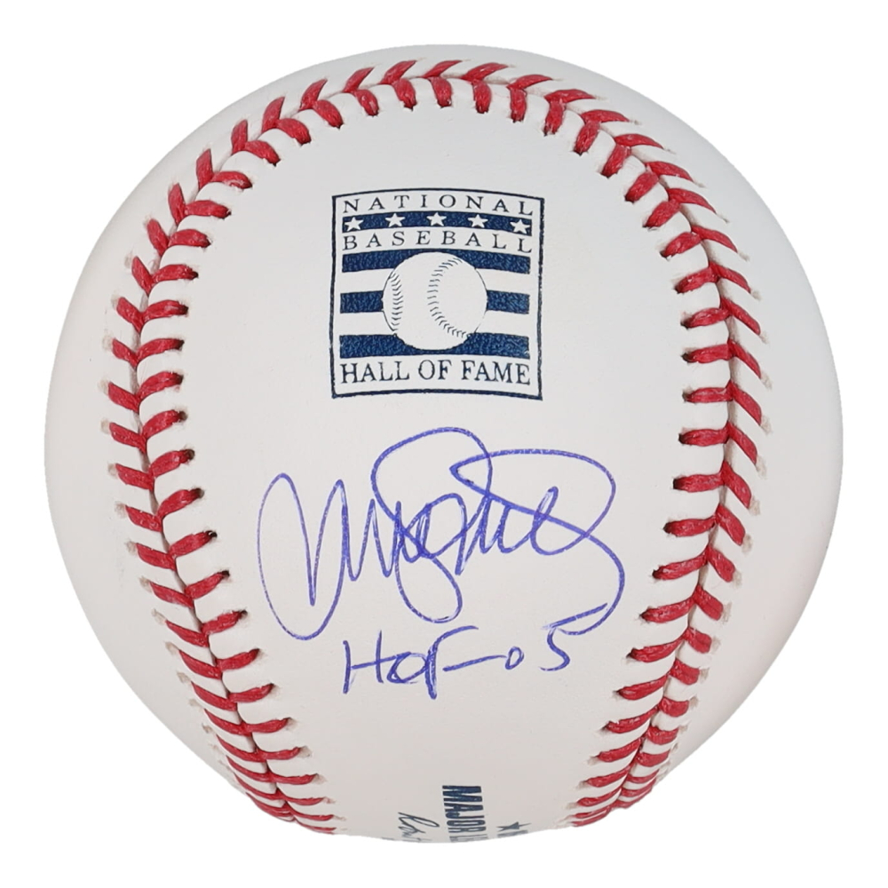Ryne Sandberg Signed OML Hall of Fame Logo Baseball Inscribed "HOF 05 ...