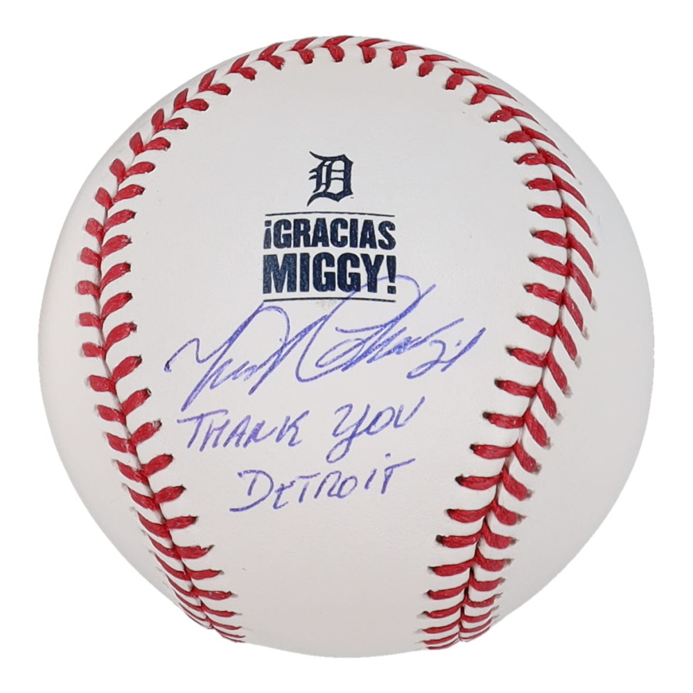 Miguel Cabrera Signed OML Commemorative Baseball Inscribed "Thank You ...