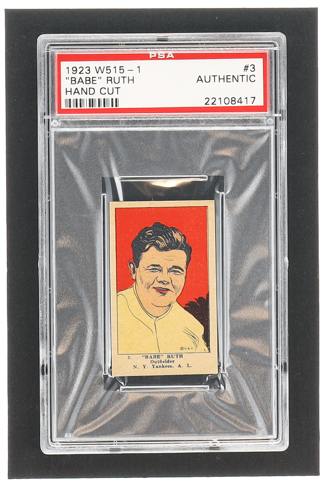 Babe Ruth 1923 W515-1 #3 (PSA Authentic) | Pristine Auction