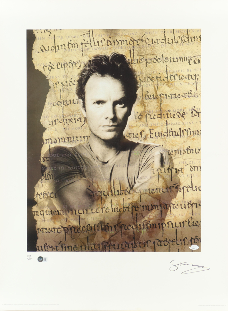 Sting Signed LE 1996 "The Police" 24x32 Poster (Beckett & JSA ...