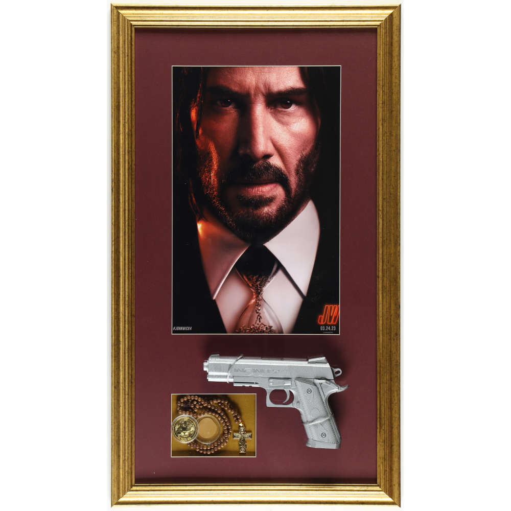 "John Wick Chapter 4" Custom Framed Movie Poster Display with Gold Coin ...