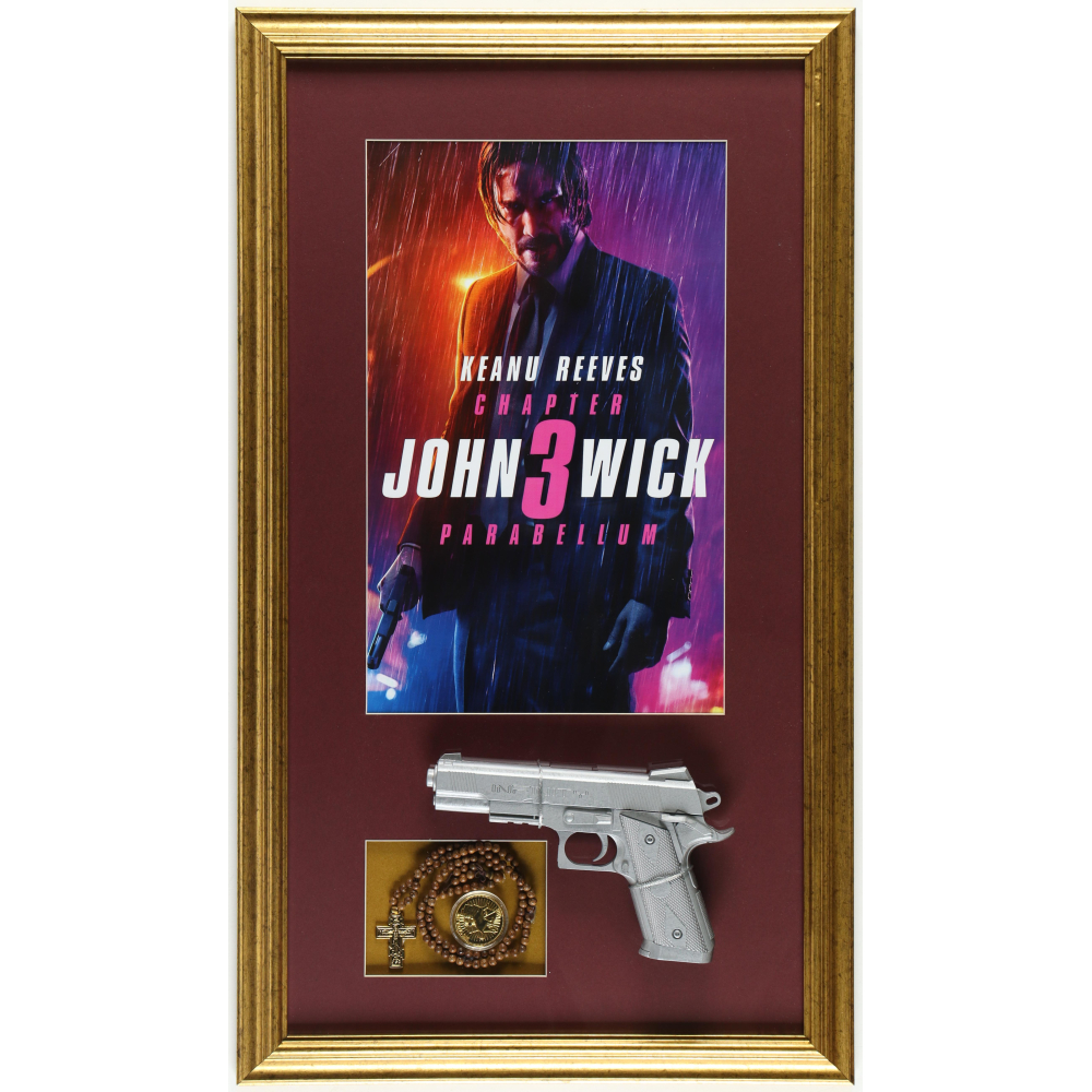 "John Wick Chapter 3" Custom Framed Movie Poster Display with Gold Coin ...