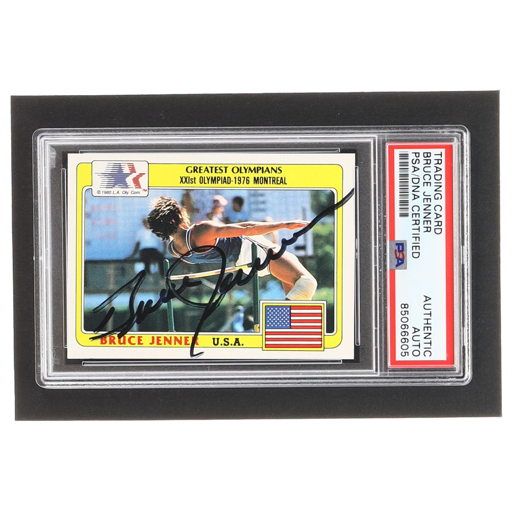 Bruce Jenner Signed 1983 Topps History's Greatest Olympians #50 (PSA ...