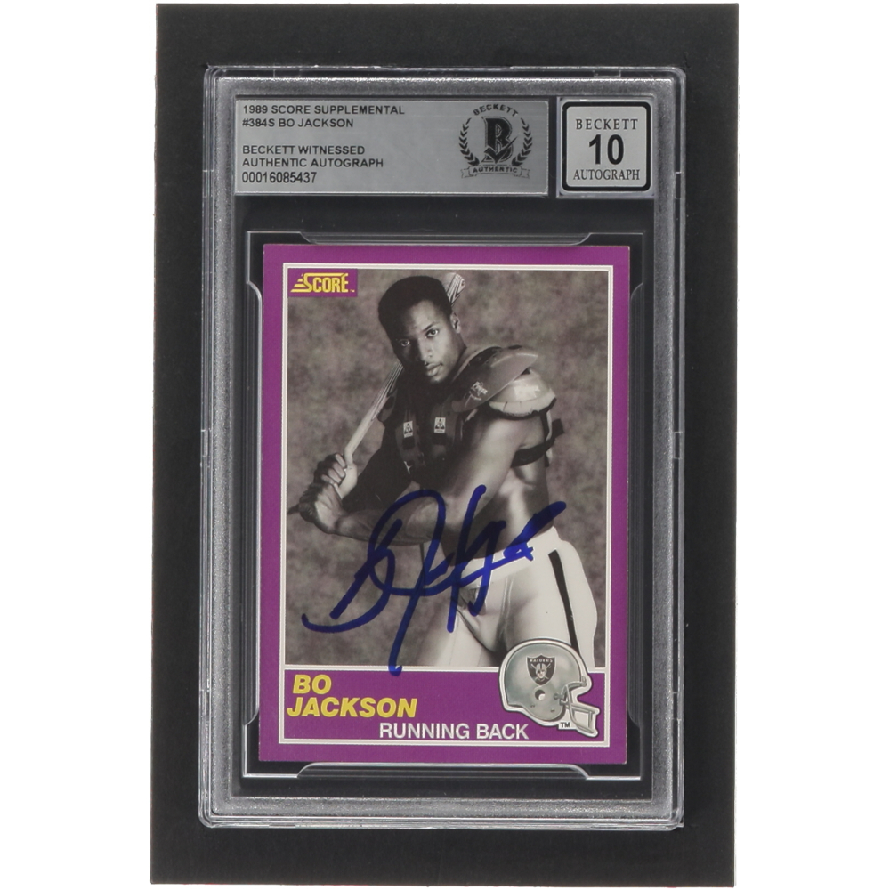 Bo Jackson Signed 1989 Score Supplemental #384S (BGS | Autograph Graded ...