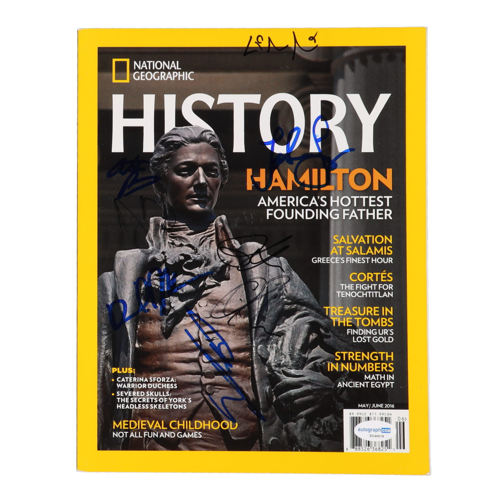 2016 National Geographic "Hamilton" Magazine Cast-Signed by (7) with ...