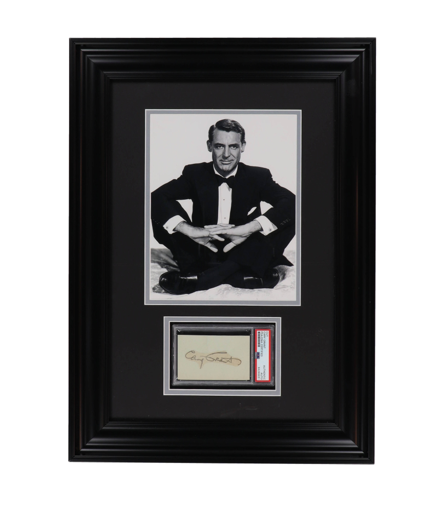 Cary Grant Signed Custom Framed Cut Display (PSA) | Pristine Auction