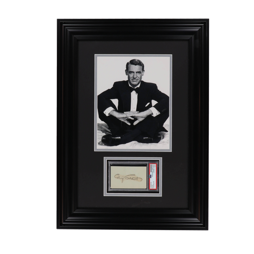 Cary Grant Signed Custom Framed Cut Display (PSA) | Pristine Auction