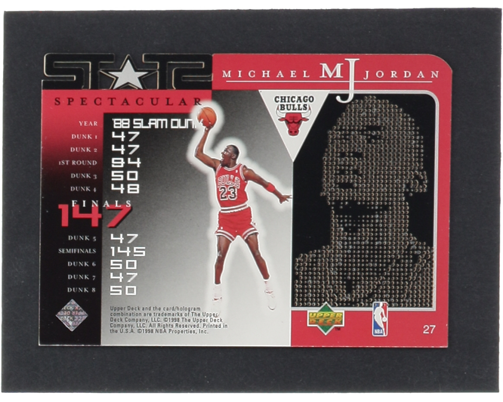 Michael Jordan 1998 Upper Deck Michael Jordan Career Collection #27 ...