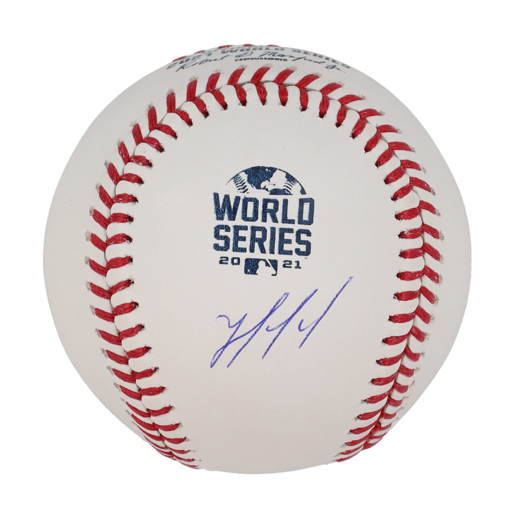 Yordan Alvarez Signed 2021 World Series Logo Baseball (JSA) | Pristine ...