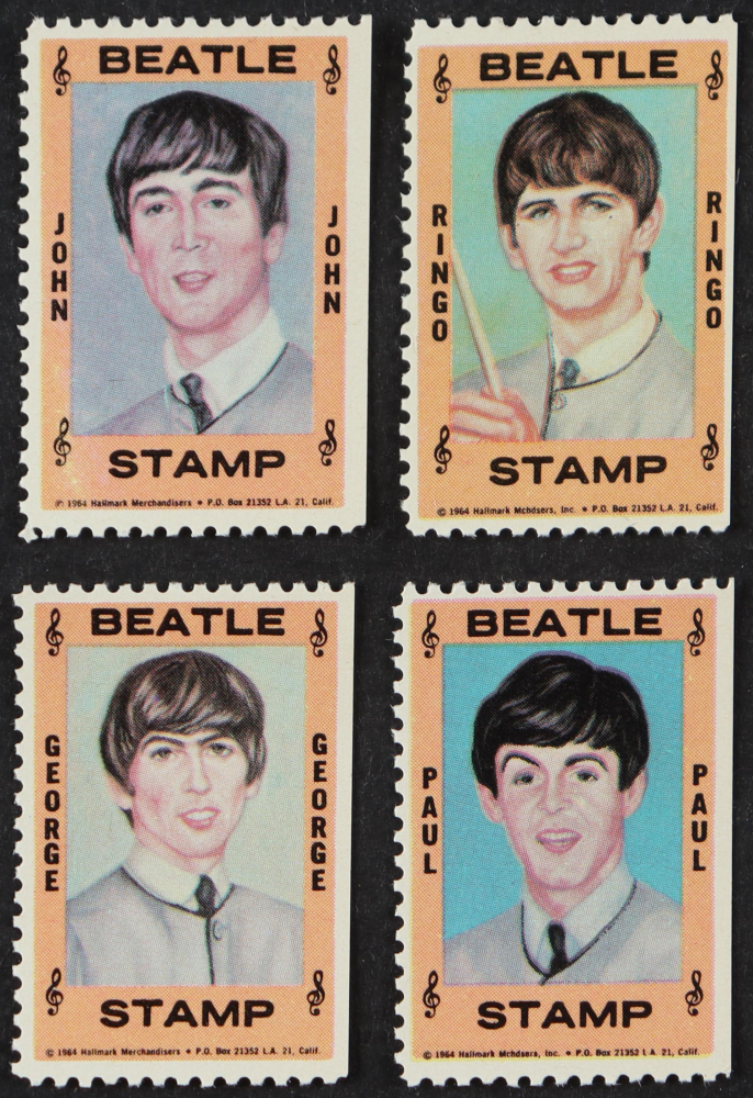 The Beatles 1964 Hallmark Set of (4) Stamps | Pristine Auction