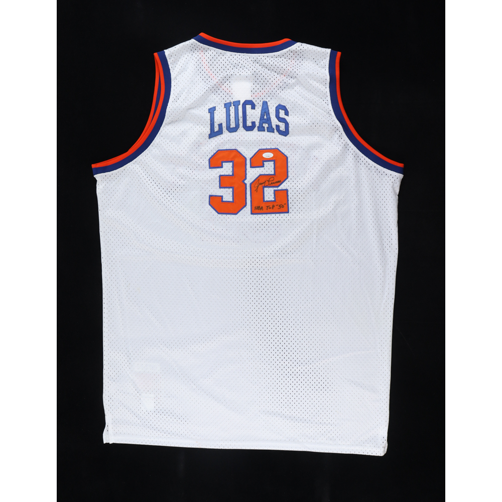 Jerry Lucas Signed Knicks Jersey Inscribed "NBA TOP 50" (JSA) | Pristine Auction