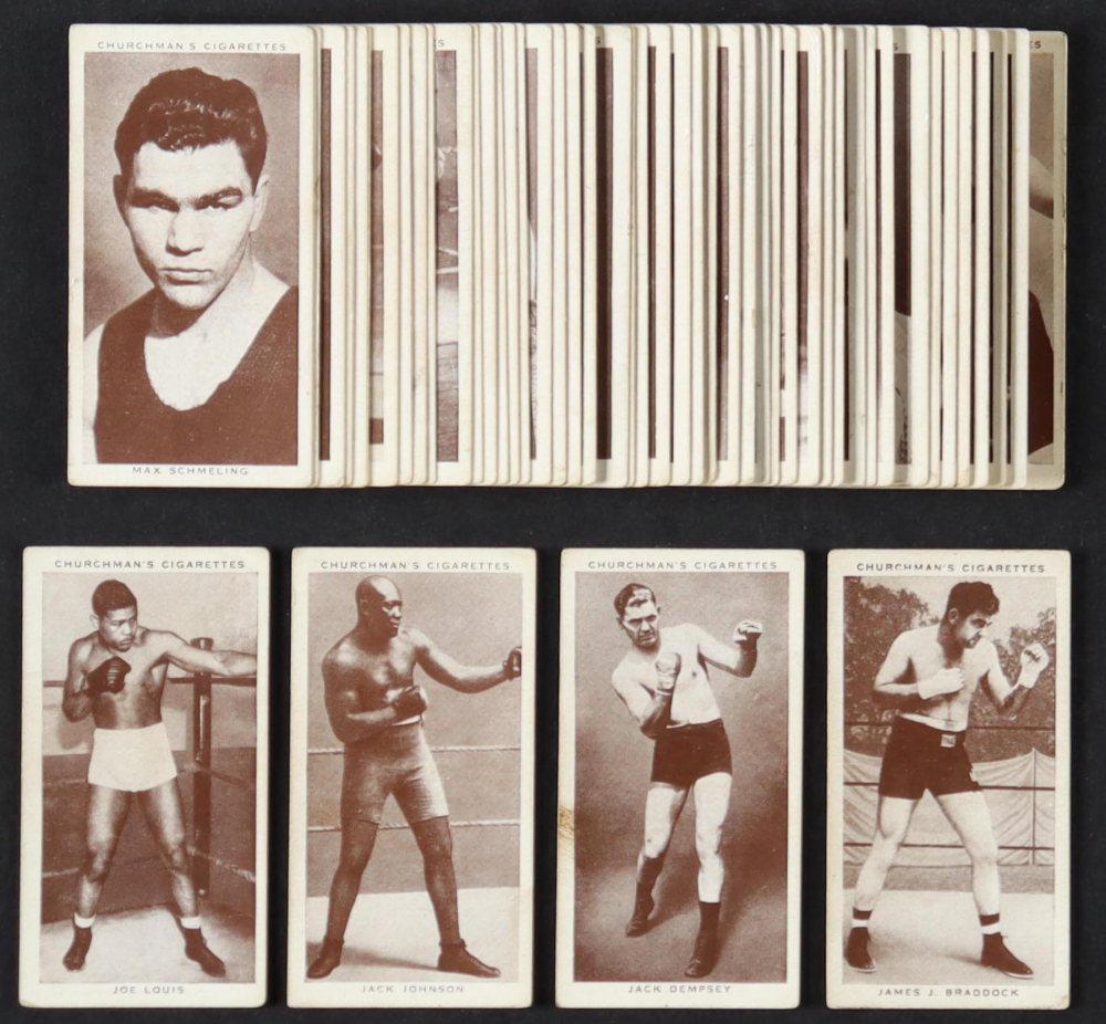 1938 Churchman's Boxing Personalities Complete Set of (50) Cards with ...