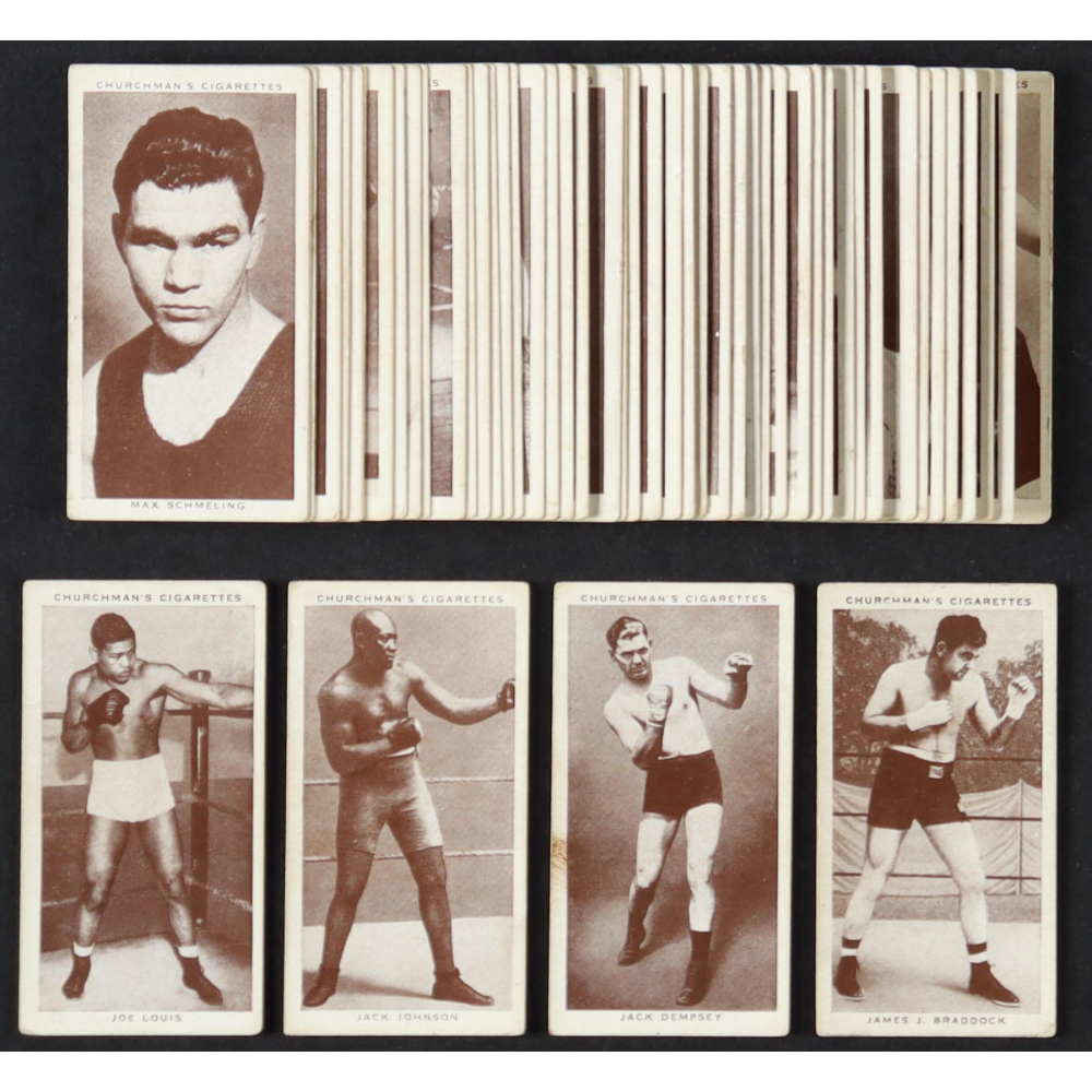 1938 Churchman's Boxing Personalities Complete Set of (50) Cards with ...