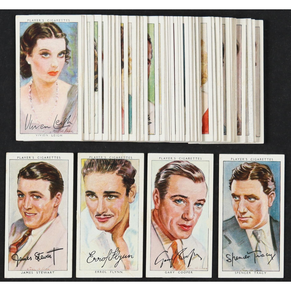 1936 Player's Film Stars Complete Set of (50) Cards with James Stewart ...