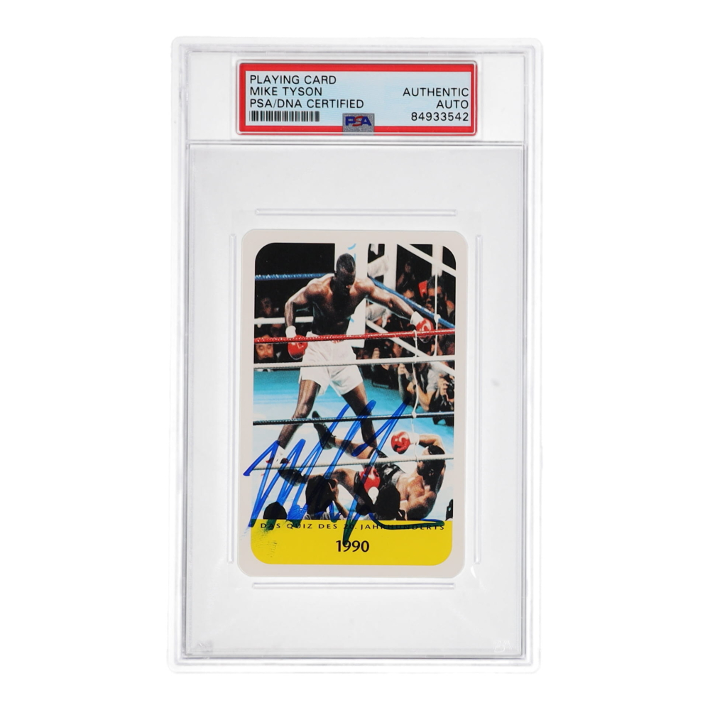 Mike Tyson Signed 1990 A Question of Sport German Card (PSA) | Pristine ...