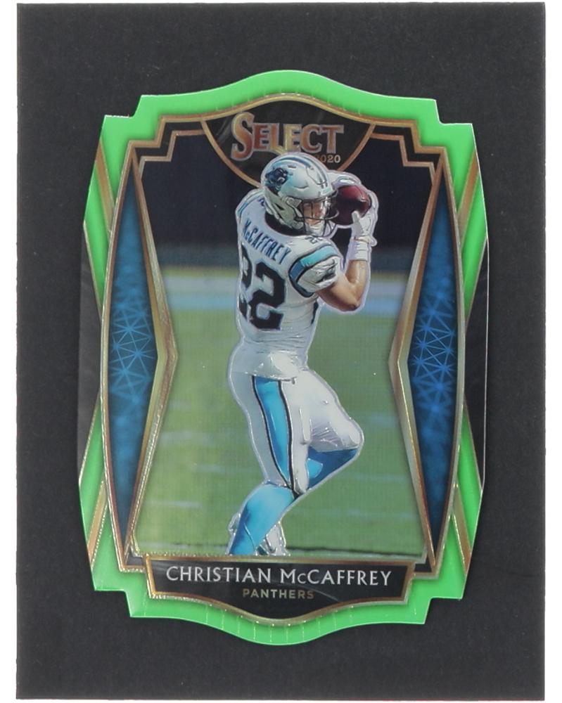Christian McCaffrey 2020 Select Prizm Neon Green Die Cut #106 ...