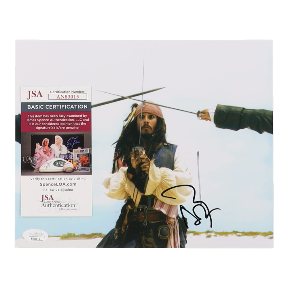 Johnny Depp Signed "Pirates of the Caribbean" 8x10 Photo (JSA ...