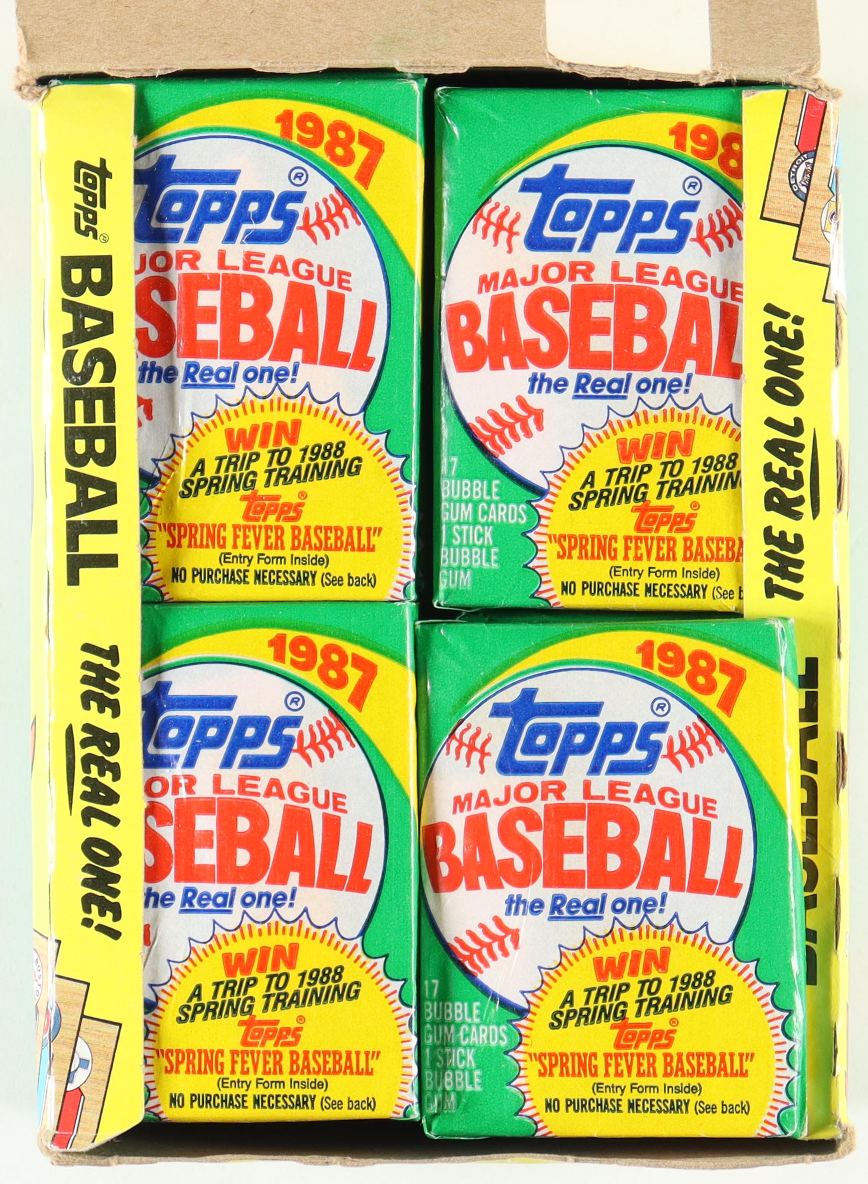 1987 Topps "The Real One" Bubble Gum Baseball Cards Box with (36) Packs ...