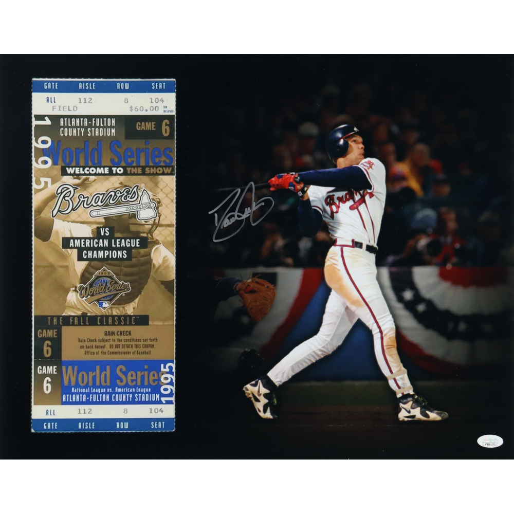 David Justice Signed Braves 16x20 Photo (JSA) | Pristine Auction